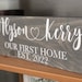 Our First Home Sign New Home Couples Name and Established Date Heart ...