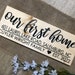 New Home Sign Our First Home With Address-family Name-est Date ...
