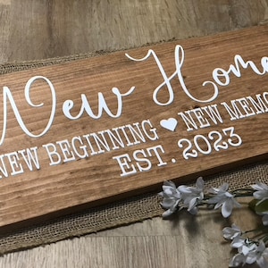Customizable New Home Wood Sign, Realtor Housewarming Gift, New ...