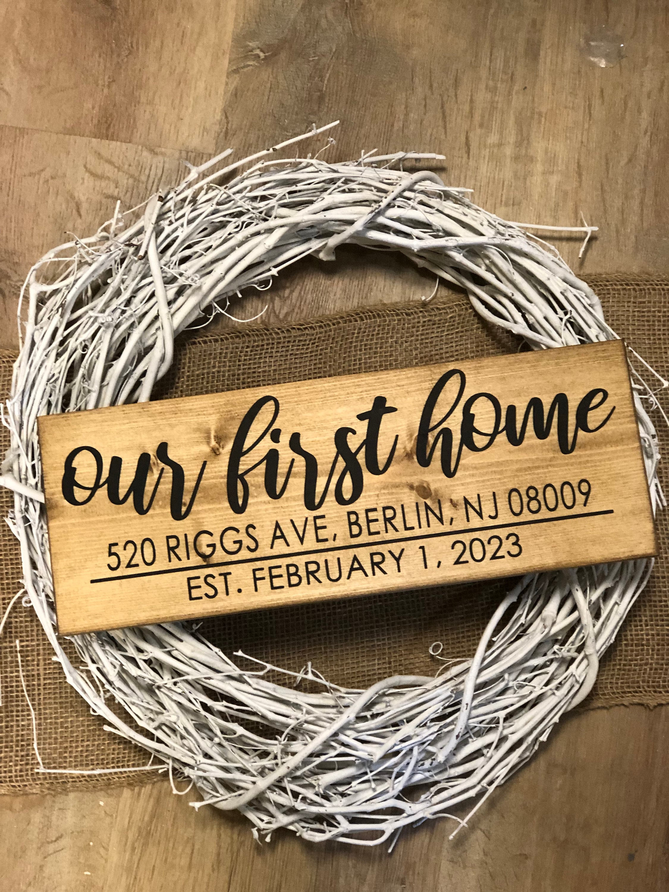 New Home Sign our First Home With Address and - Etsy