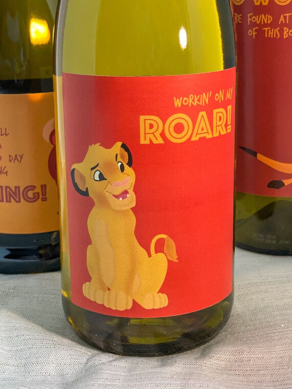 Labels Lion King Inspired Custom Wine Labels Complete Set Paper & Party ...