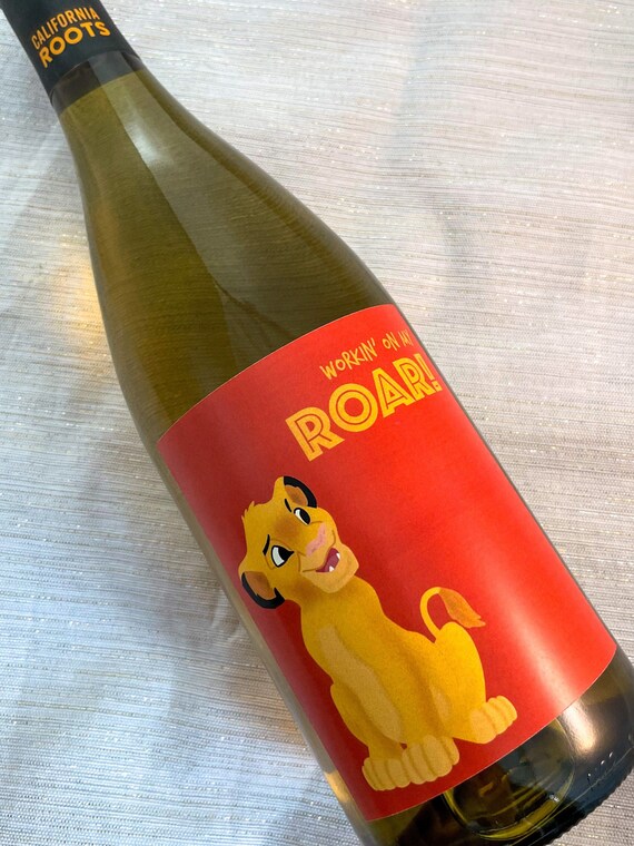 Simba Inspired Personalized Wine Label | Etsy