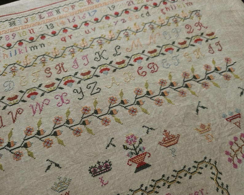 Ellen Ann Grover 1839 Reproduction Sampler Instant Download PDF - Etsy