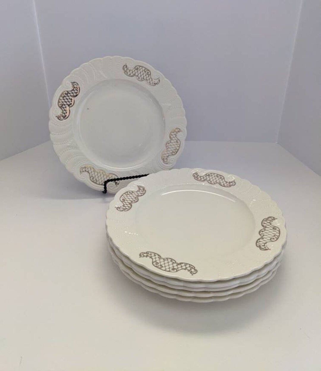 Vintage 1868 Thompson's Old Liverpool Ware Set of 6 Dinner Plates From ...