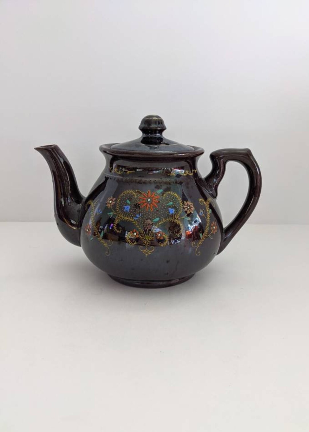 Vintage Japanese Redware Moriage Teapot Made in Japan - Etsy