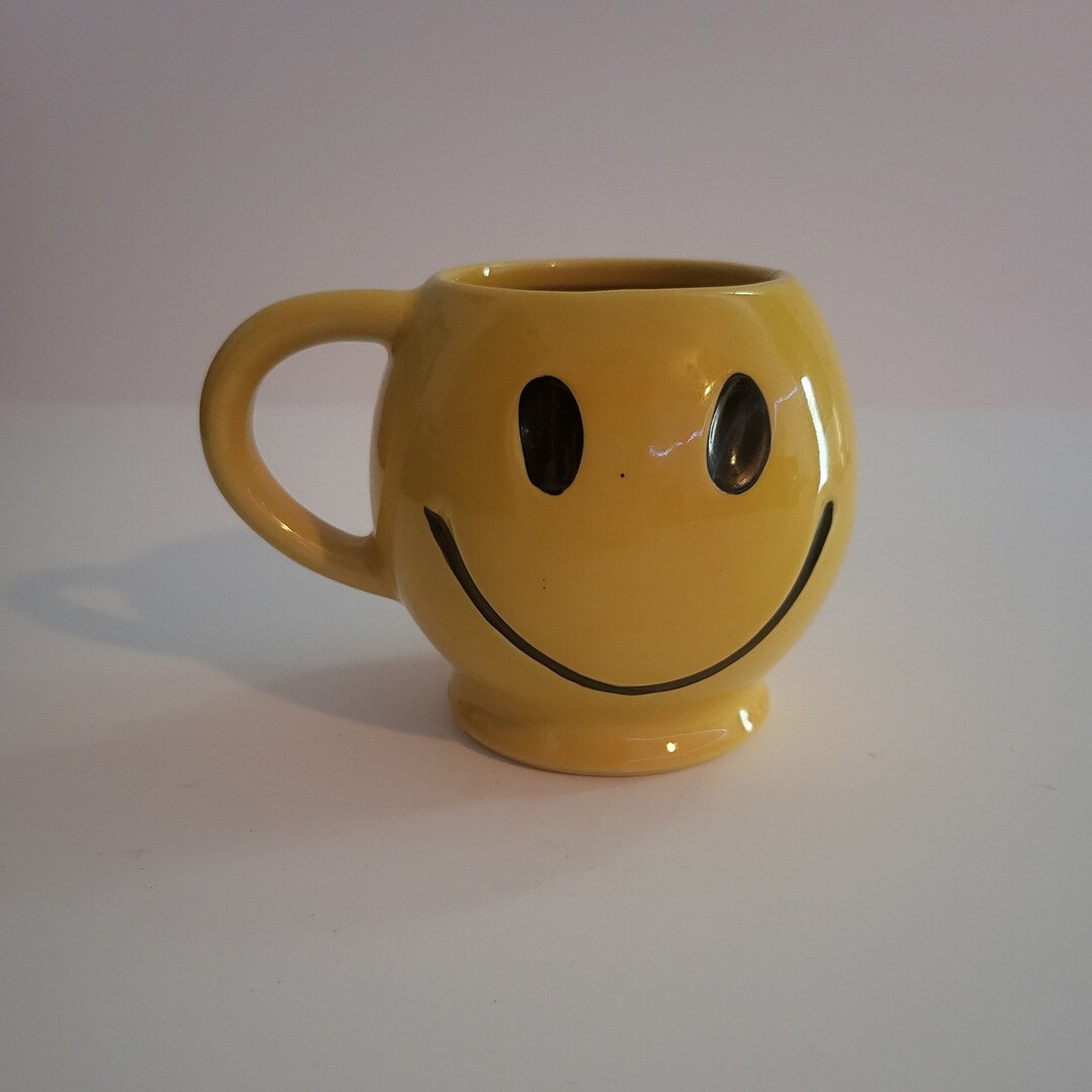Mccoy Pottery Happy Smiley Face Yellow Coffee Mug - Etsy