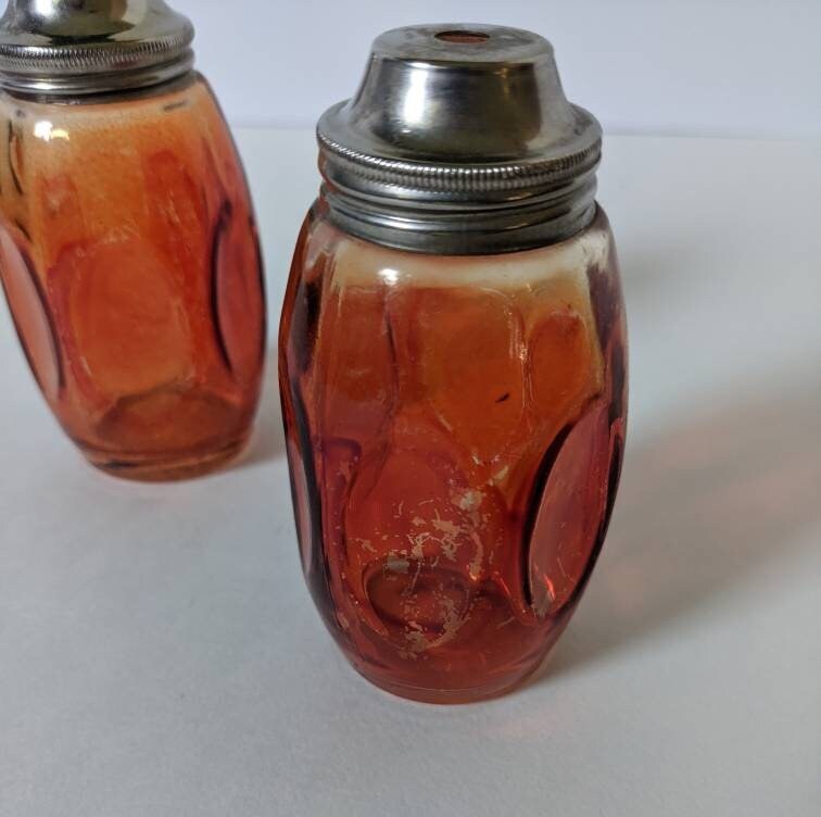 Vintage Airko Shakers Orange/amberina Salt and Pepper Shaker - Etsy Vintage Airko Shakers Orange/amberina Salt and Pepper Shaker - Etsy