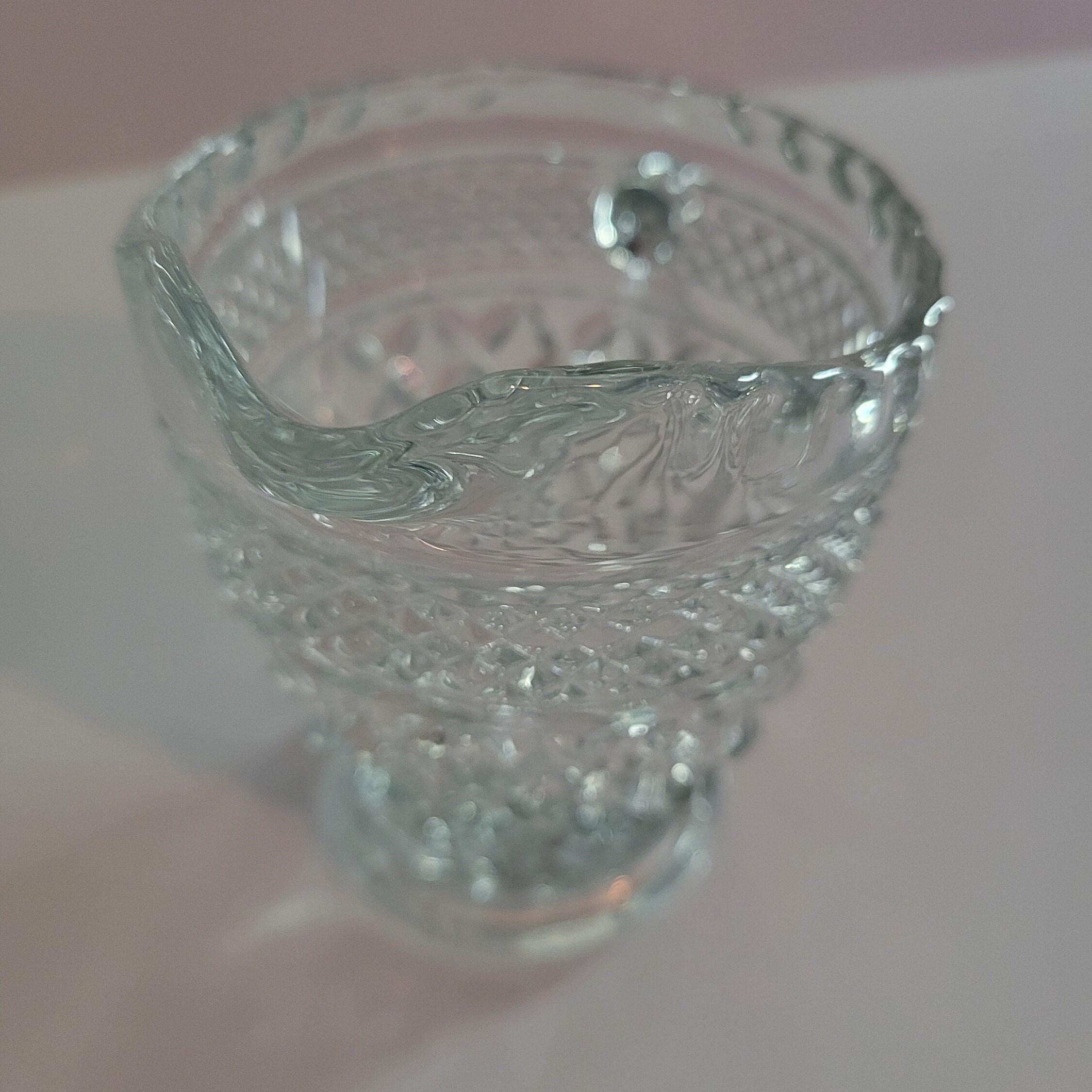 Anchor Hocking Wexford Diamond Pattern Creamer Dish - Etsy