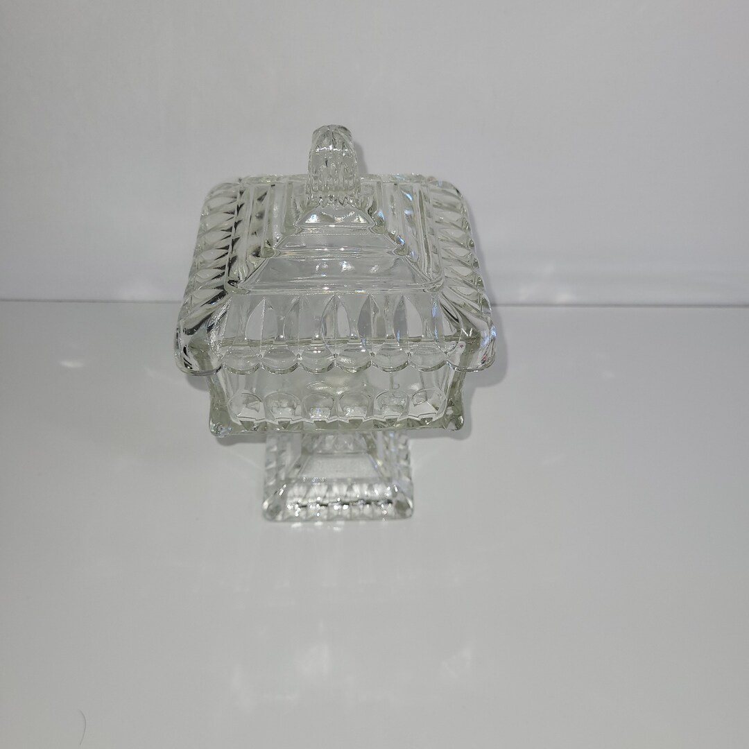 Jeanette Glassware, Clear Square Candy Dish by Jeanette Glassware - Etsy
