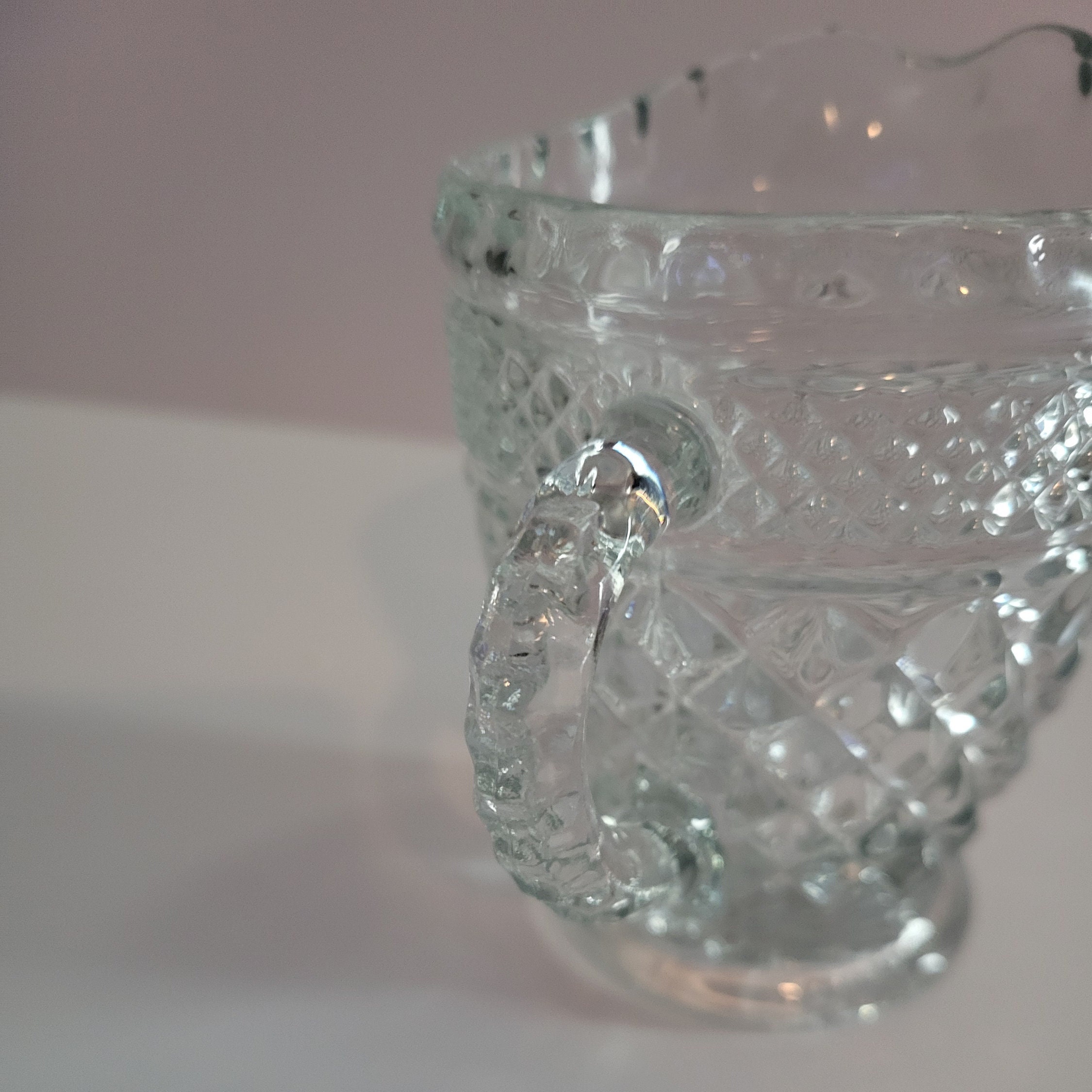 Anchor Hocking Wexford Diamond Pattern Creamer Dish - Etsy