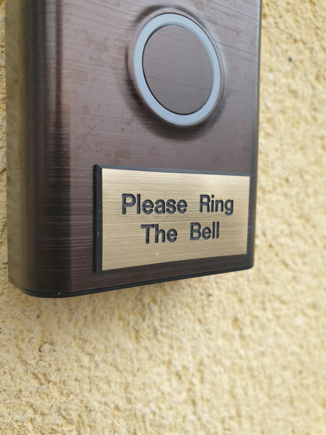 Ring Door Bell Personalised Sign Any Text Flat House Number Office ...