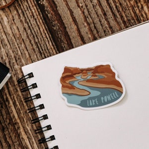 Lake Powell Travel Sticker | Reflection Canyon, Utah, Arizona State ...