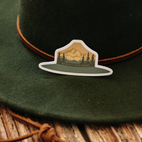 Park Ranger Hat Sticker National Park Sticker Travel | Etsy