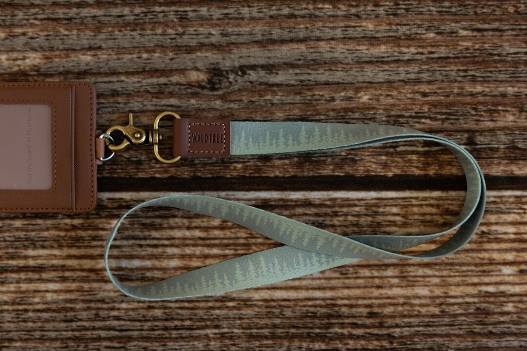Neck Lanyard - Pinetree Printed - Forest Tree-line in Green | Great for ...
