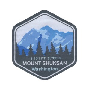Mount Shuksan Washington Climbing Patch | Souvenir, Woven, Iron-on or ...
