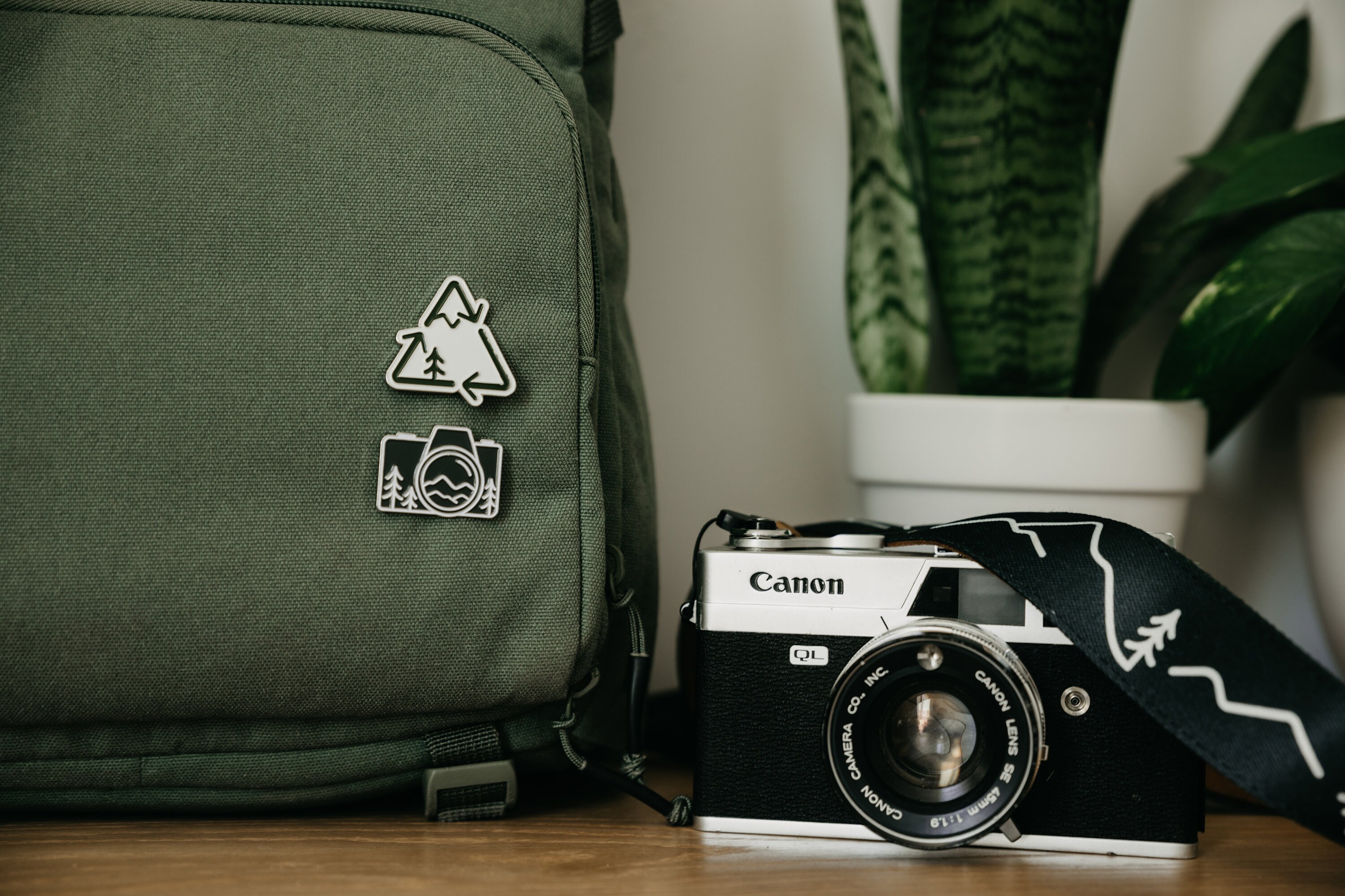 Camera Mountain Enamel Pin Backpack Hike Travel Exploring - Etsy