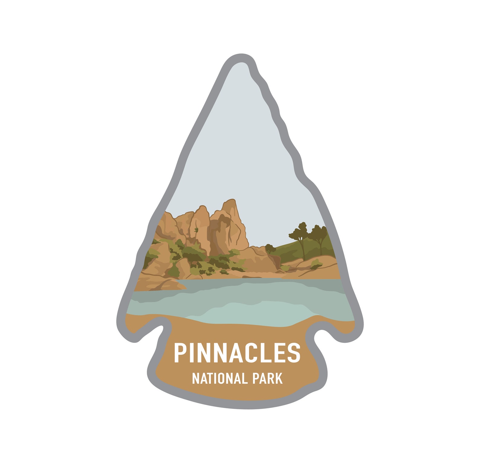 Pinnacles National Park Sticker | California State Souvenir, Arrowhead ...