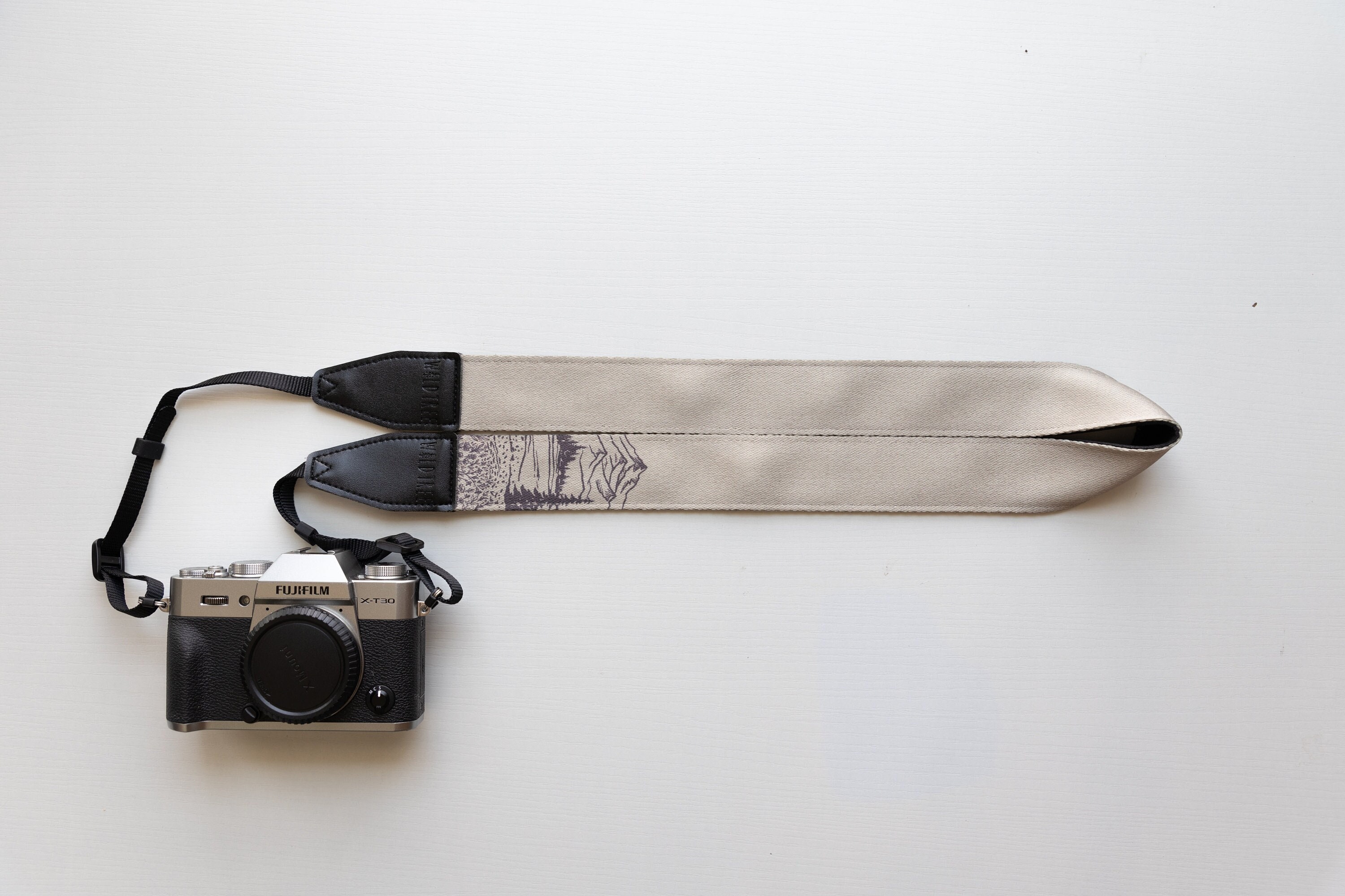 Ink MT Flower Black Camera Strap Design - Black Vegan Leather ...