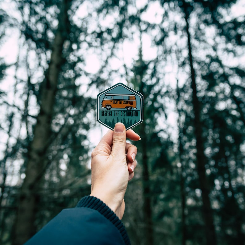 Bus Destination Sticker (forest) | Van Life, Water Bottle, Laptop ...