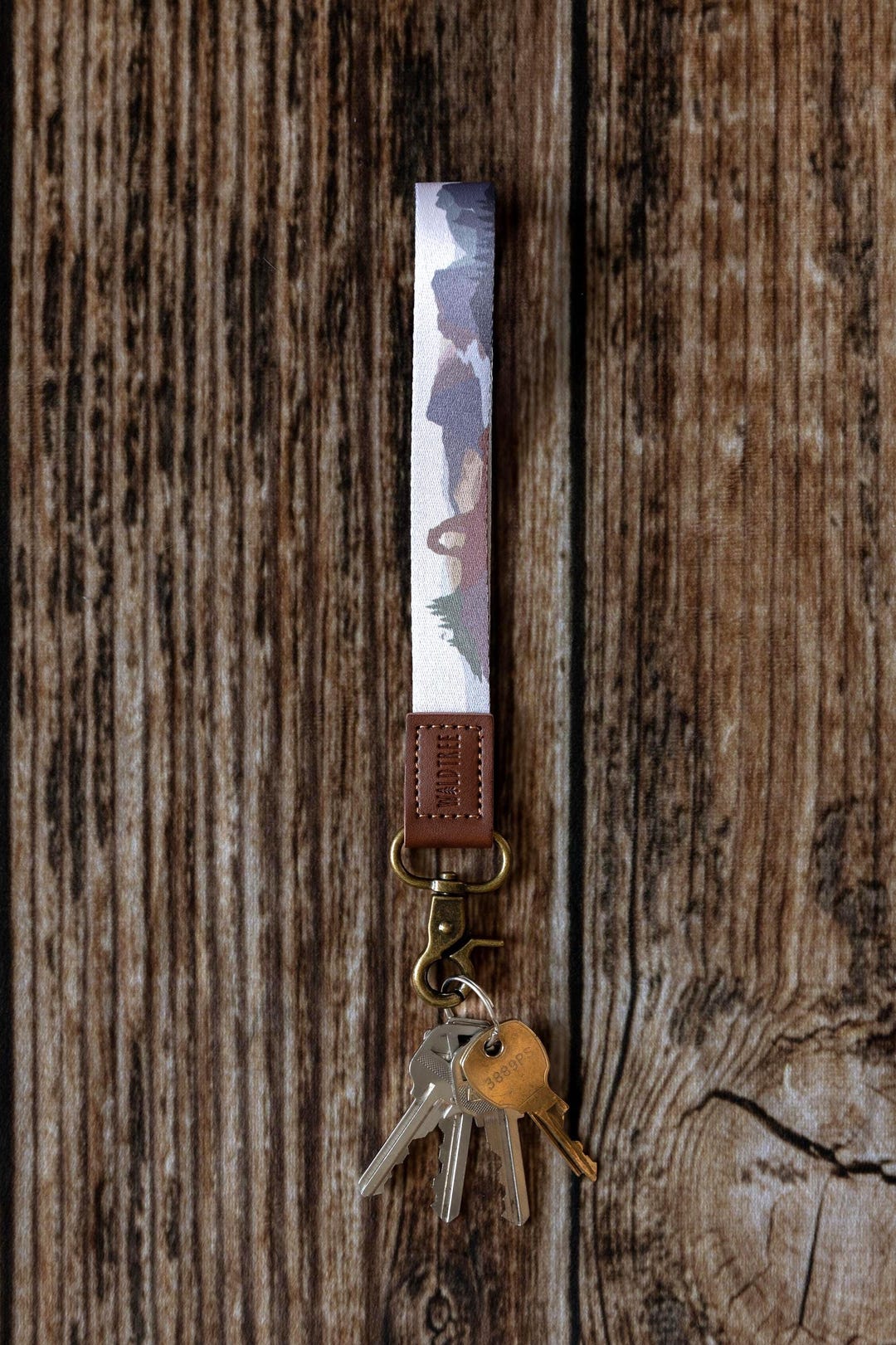 National Park Wristlet Keychain in Color, Vegan Leather Ends, Key Fob ...