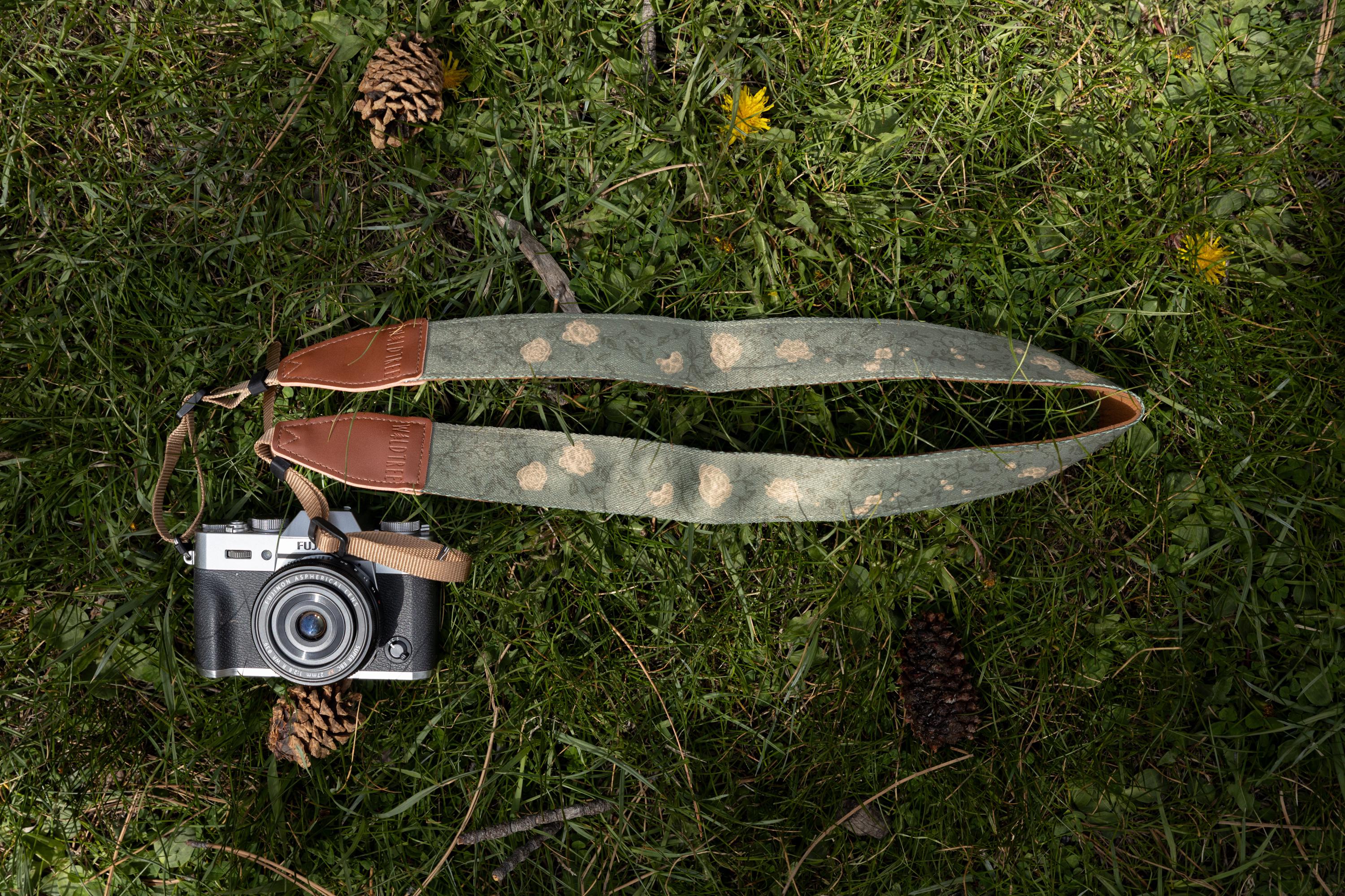 Vine Camera Strap Design With Brown Vegan Leather | Photography ...