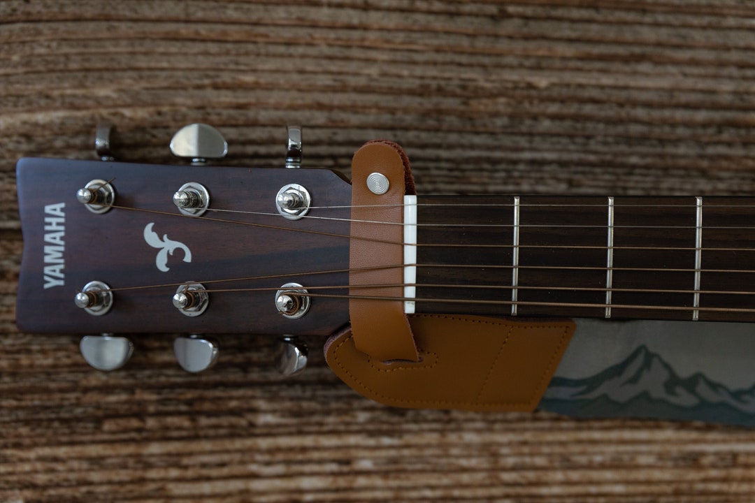 Guitar Headstock Adapter - Brown or Black Leather, Real Leather, Strong ...