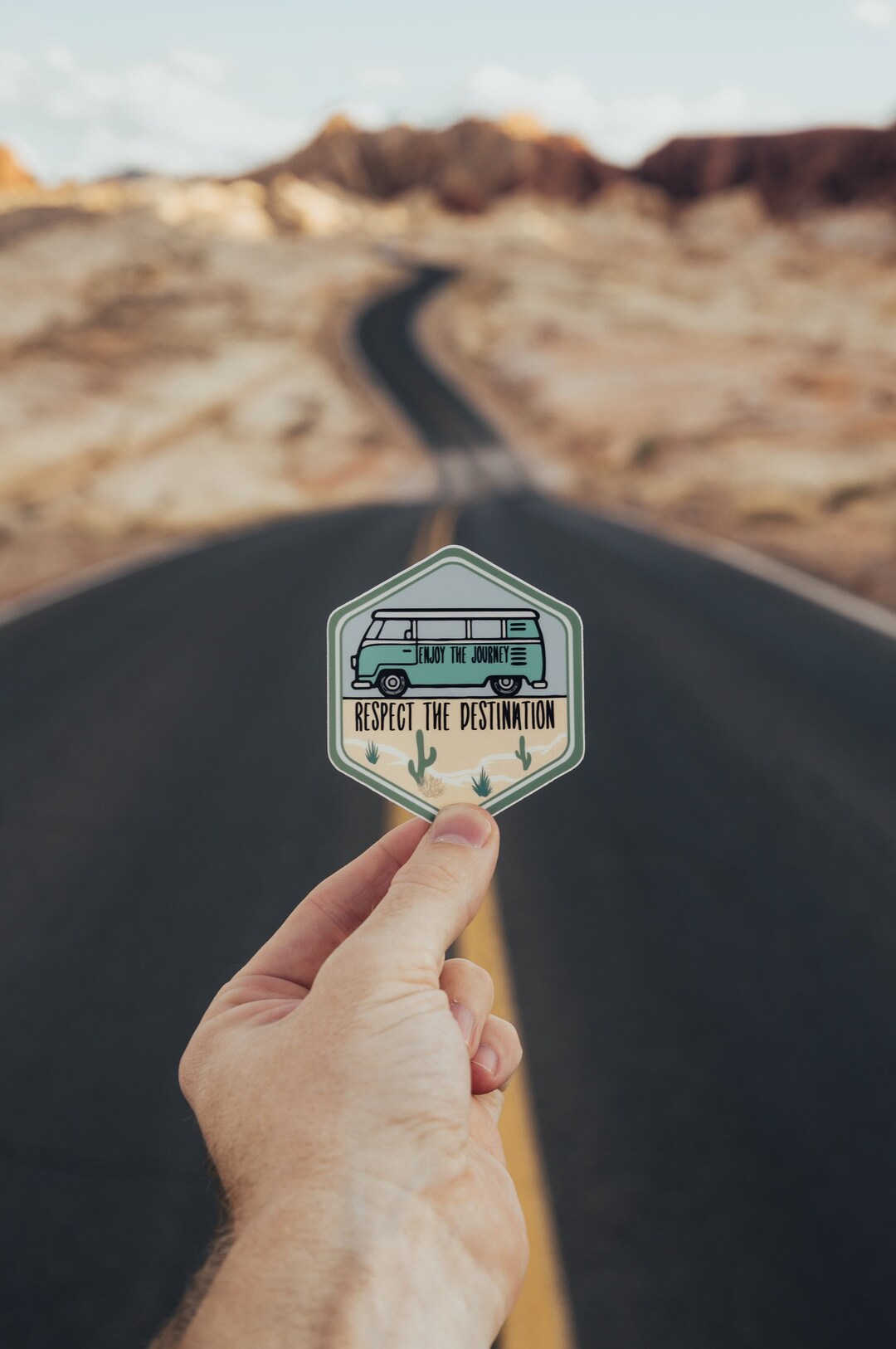 Bus Destination Sticker (desert) | Van Life, Water Bottle, Laptop ...