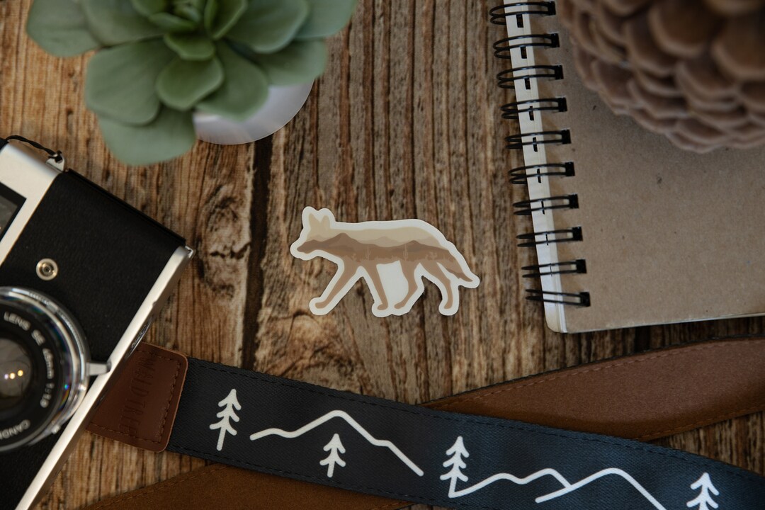 Desert Coyote Landscape Sticker | Coyote Shaped, Wildlife, Animal ...