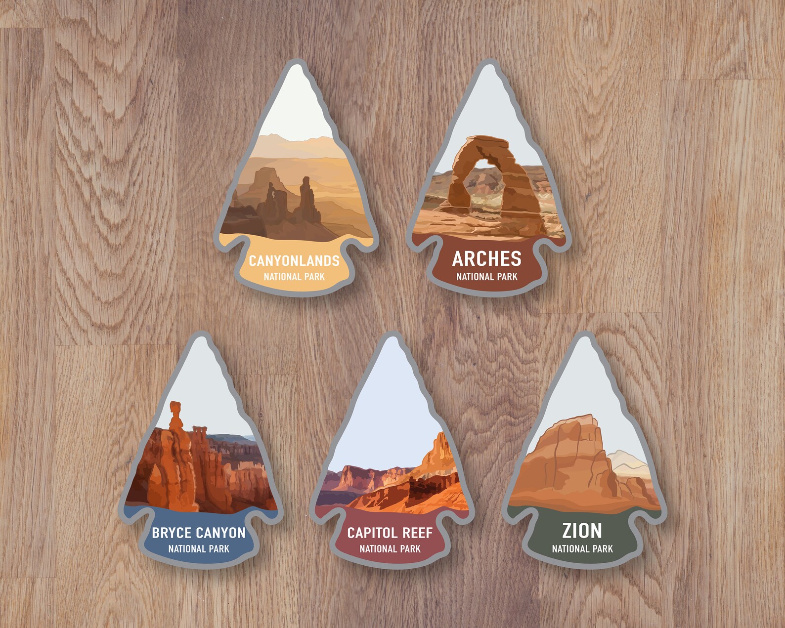 Utah National Park Sticker Pack Utah Stickers National | Etsy