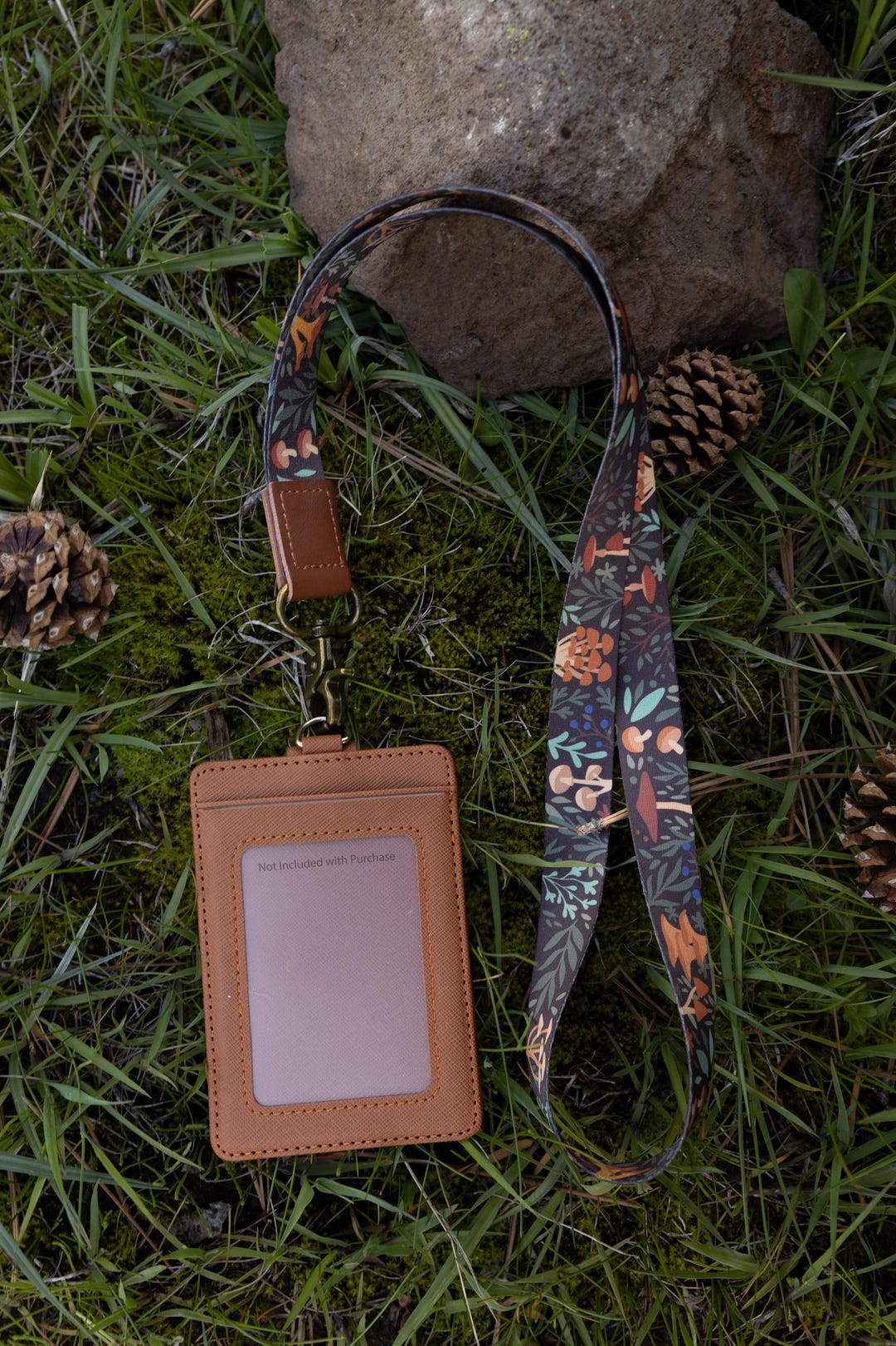 Forest Foliage Neck Lanyard - Mushroom, Plant, Botanical, Berries ...