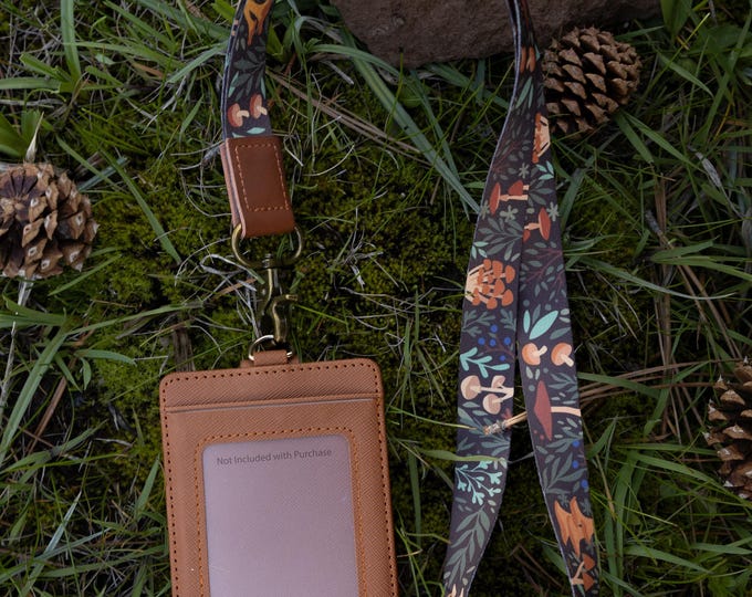 Forest Foliage Neck Lanyard - Mushroom, Plant, Botanical, Berries ...