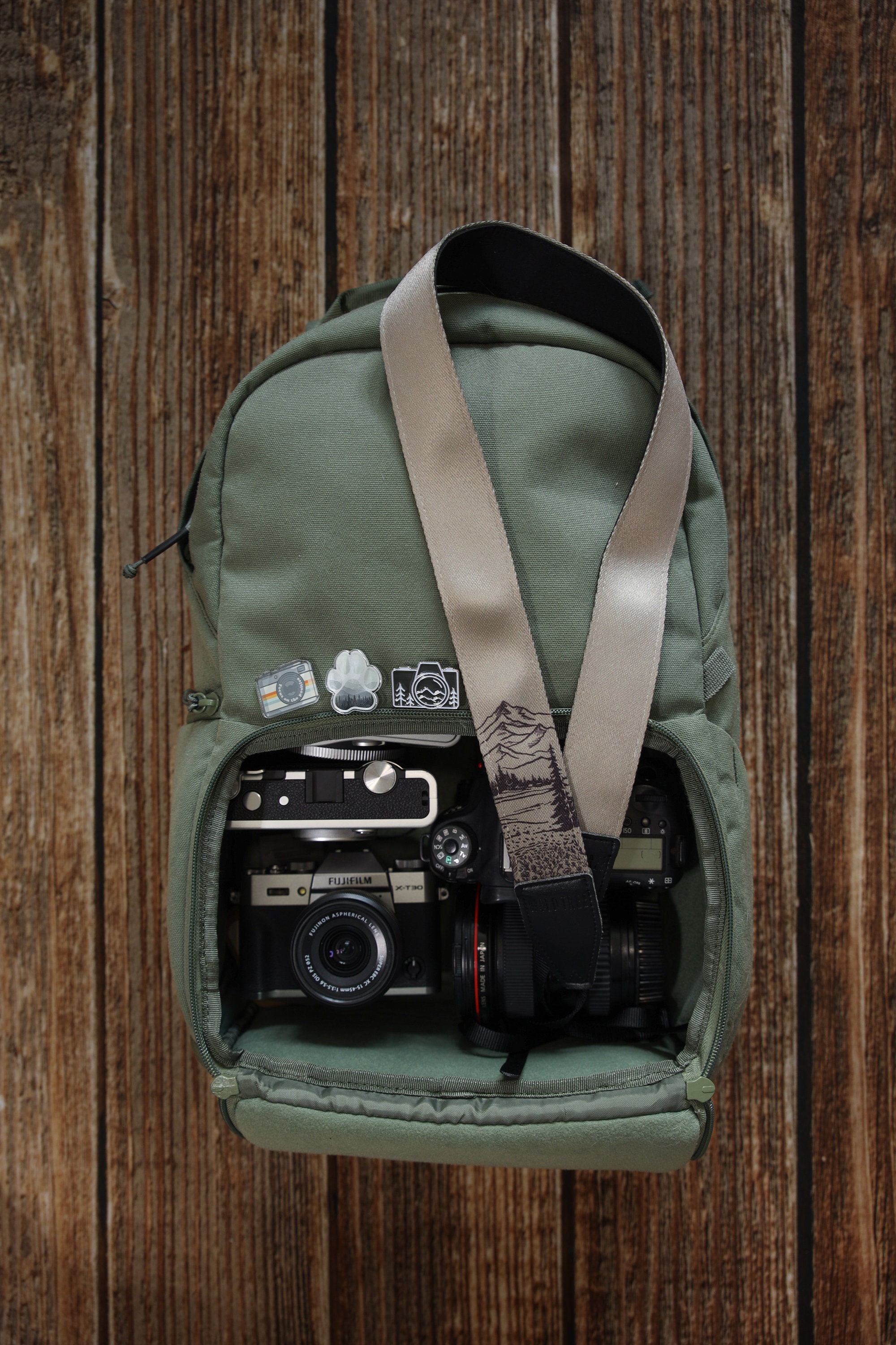 Ink MT Flower Black Camera Strap Design - Black Vegan Leather ...