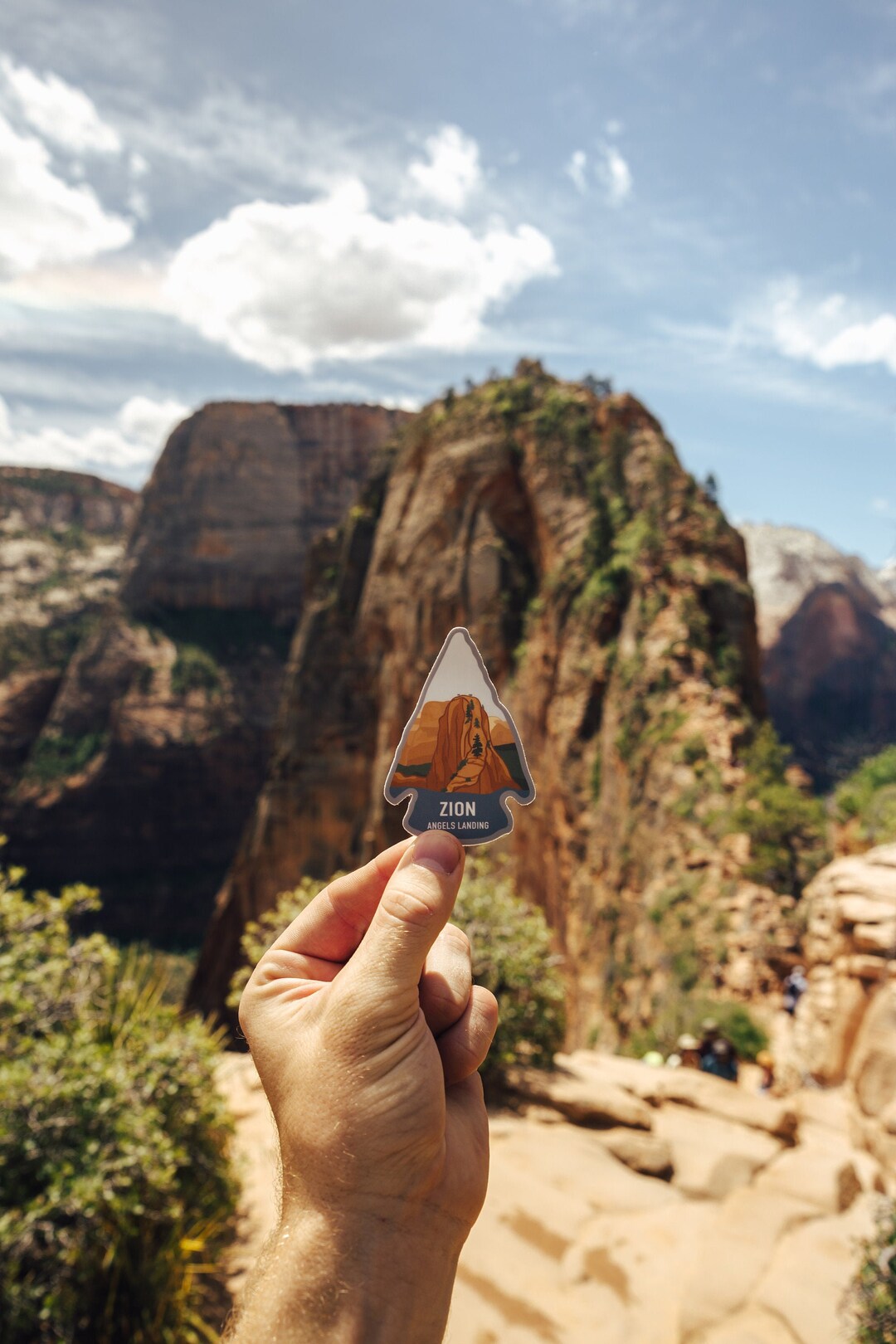 Angels Landing Zion National Park Sticker, Utah State Souvenir ...