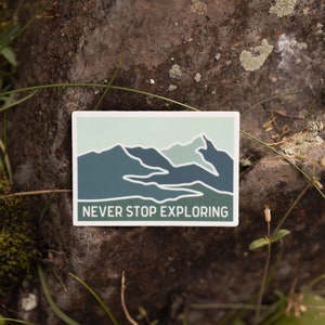 Never Stop Exploring Sticker | Laptop Vinyl Decal | Car Decal ...