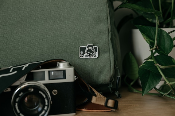 Camera Mountain Enamel Pin Backpack Hike Travel Exploring - Etsy