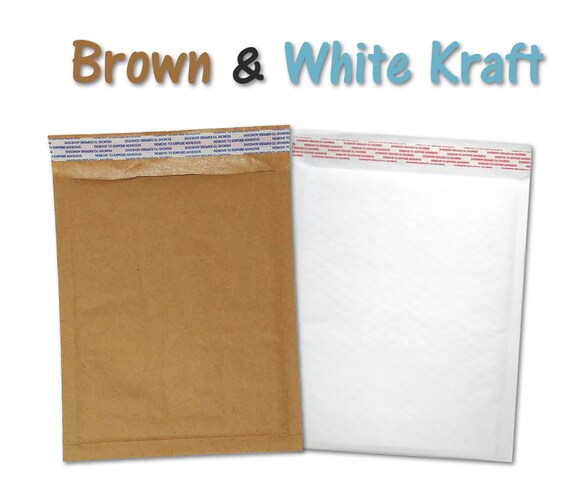 60 Pack Brown White Kraft 6x10 Bubble Mailers Eco Freindly Recyclable Padded Mailing Envelopes NEW Cushioned Shipping Paper Mail Bags Etsy UK