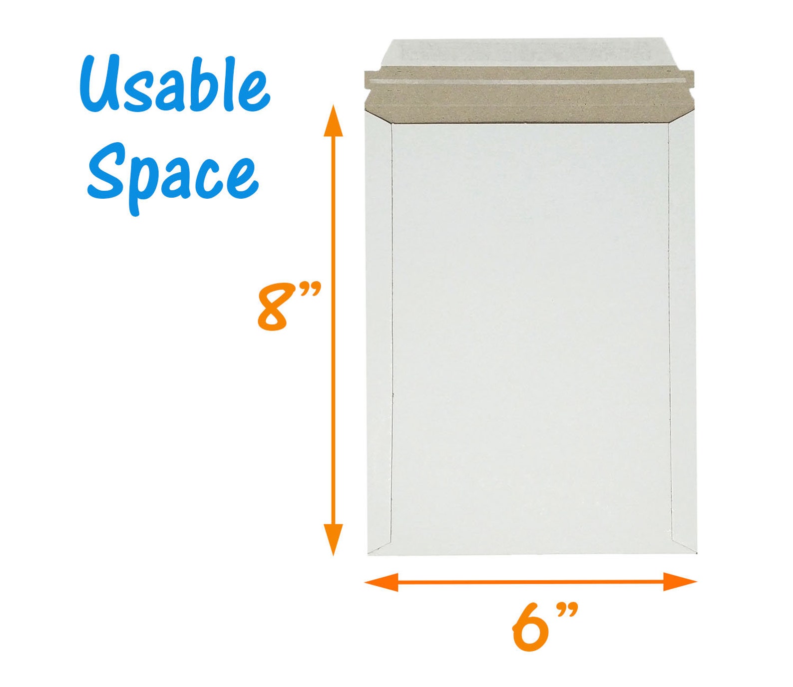 10 Pack 6x8 Stay Flat Mailers Quality White Rigid - Etsy