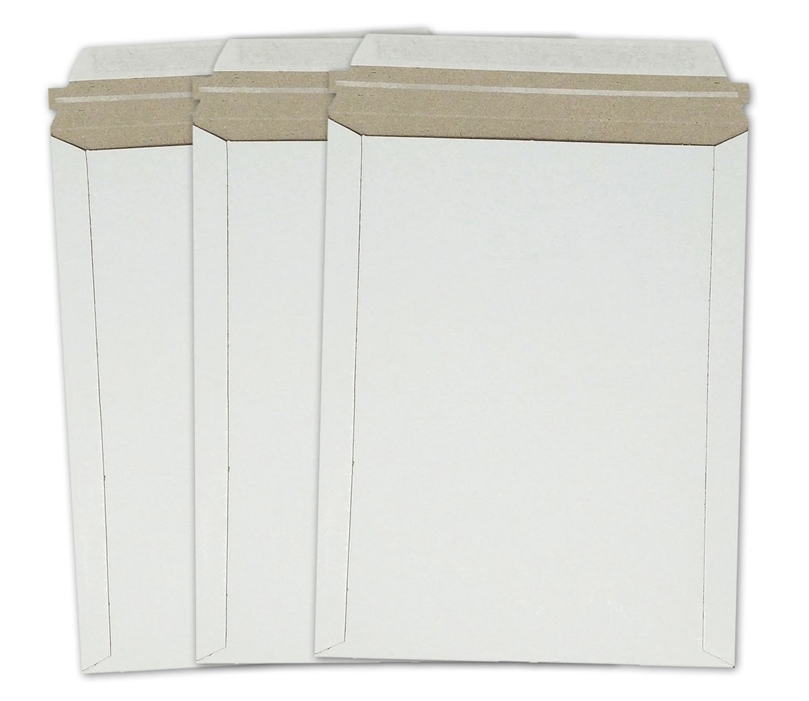 10 Pack 6x8 Stay Flat Mailers Quality White Rigid - Etsy