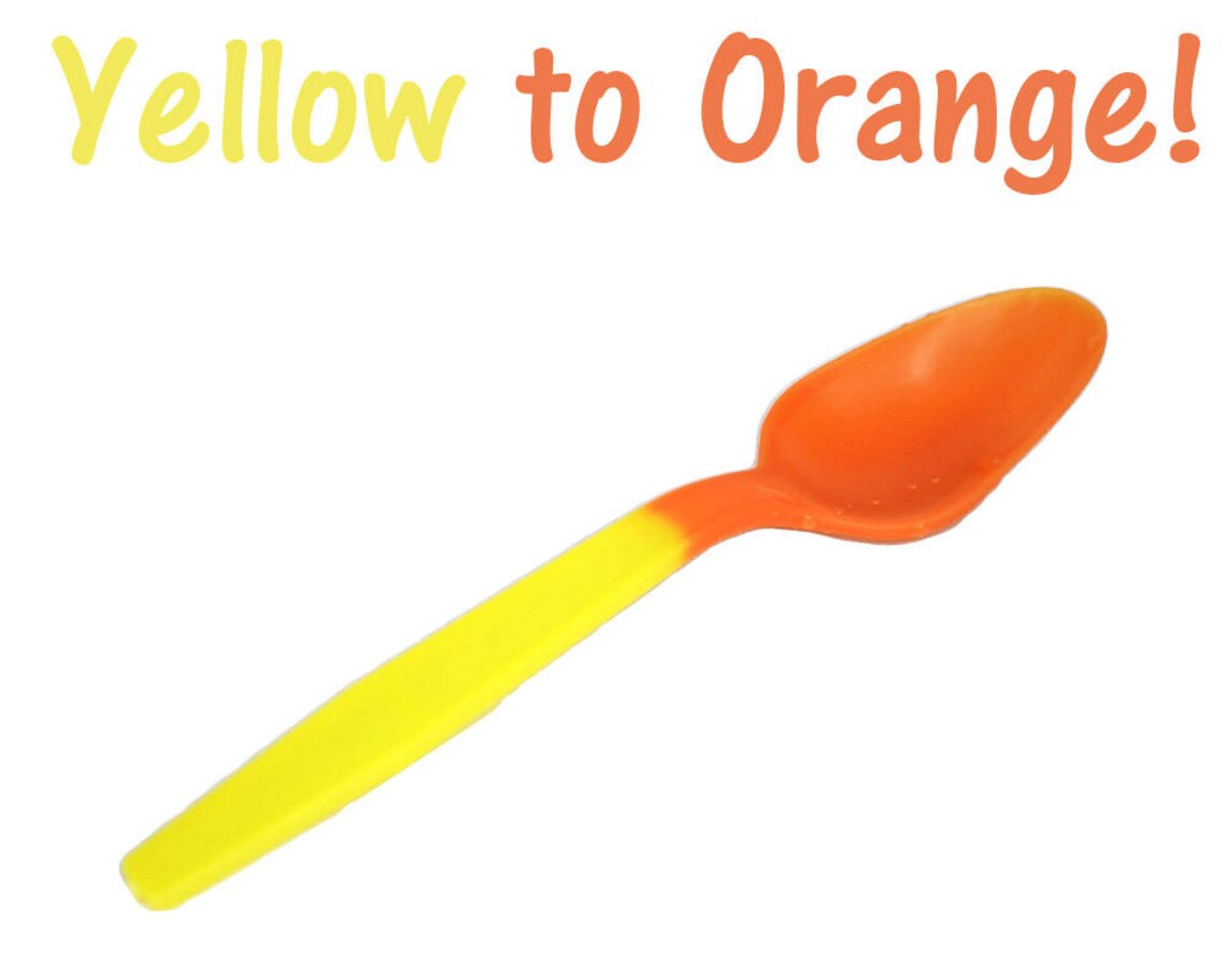 100 Pack Totally Awesome Color Changing Spoons & Straws | Etsy