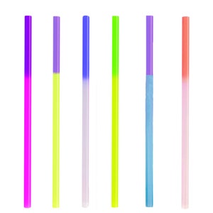 15 Pack Awesome Color Changing Drinking Straws, 9 Inch Quality Reusable ...