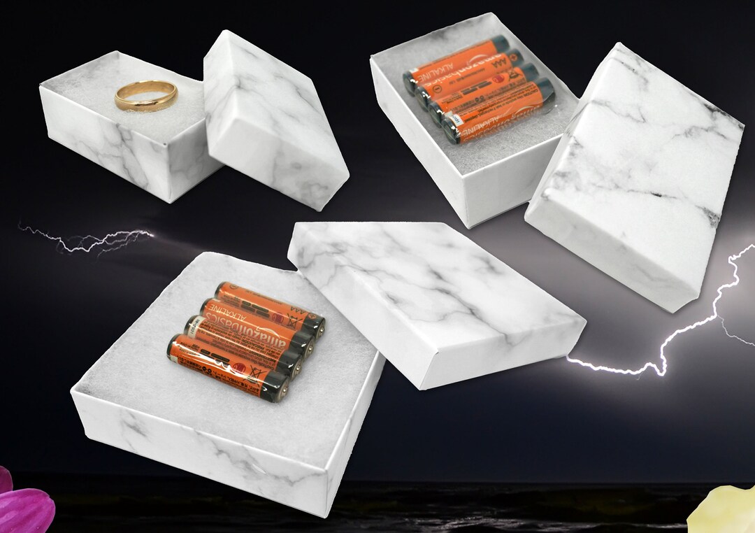 Greek Marble Cotton Filled Jewelry Boxes Display Presentation for Gifts ...