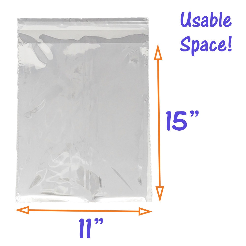 100 Pack 11 X 15 Crystal Clear Self Seal Transparent | Etsy