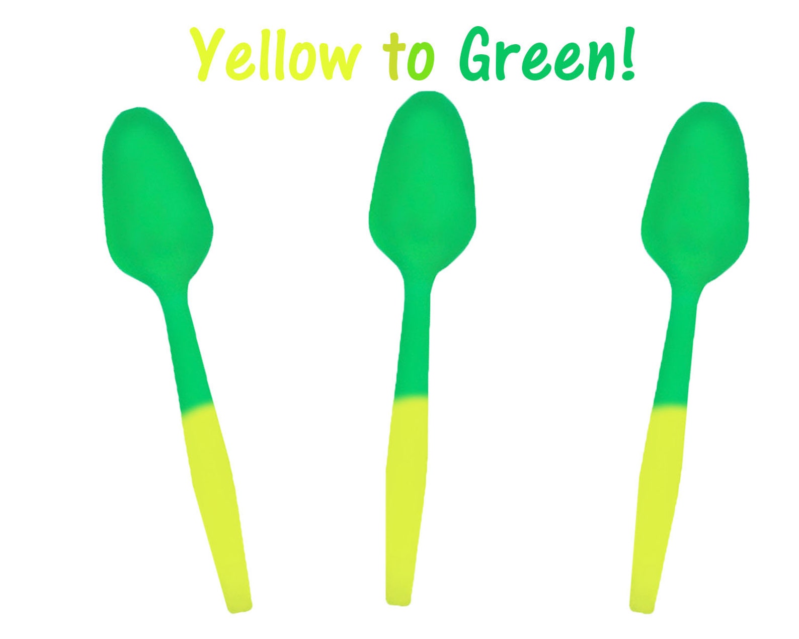 100 Pack Totally Awesome Color Changing Spoons & Straws | Etsy