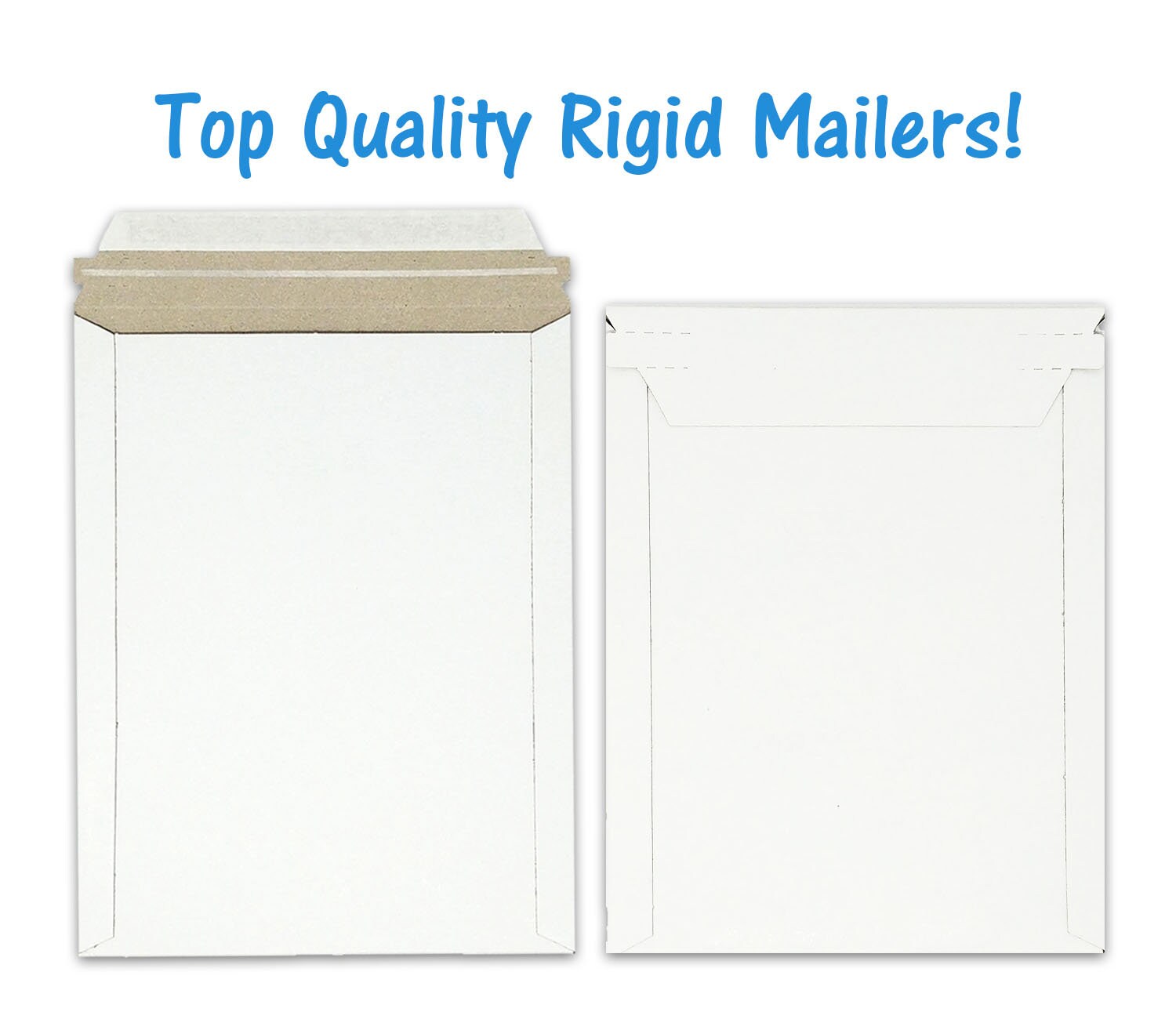 100 Pack 7x9 Stay Flat Mailers Quality White Rigid - Etsy