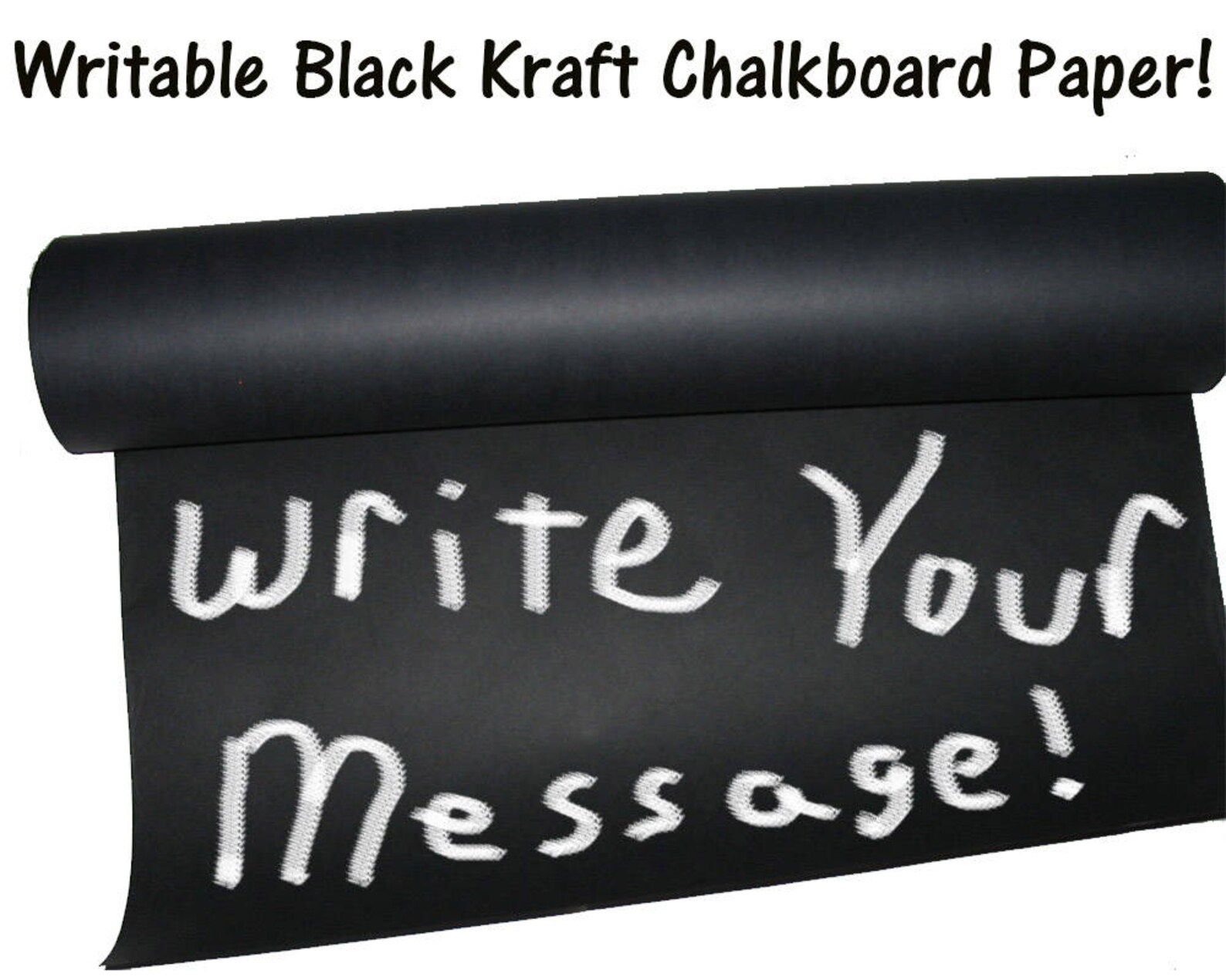 30 Feet Black Wrapping Paper Roll, Eco Friendly Gift Packaging ...