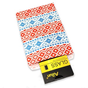 25, 50, 100, 200 Pack 6x9 Paper Bags, Tribal Mod Design Red and Blue ...