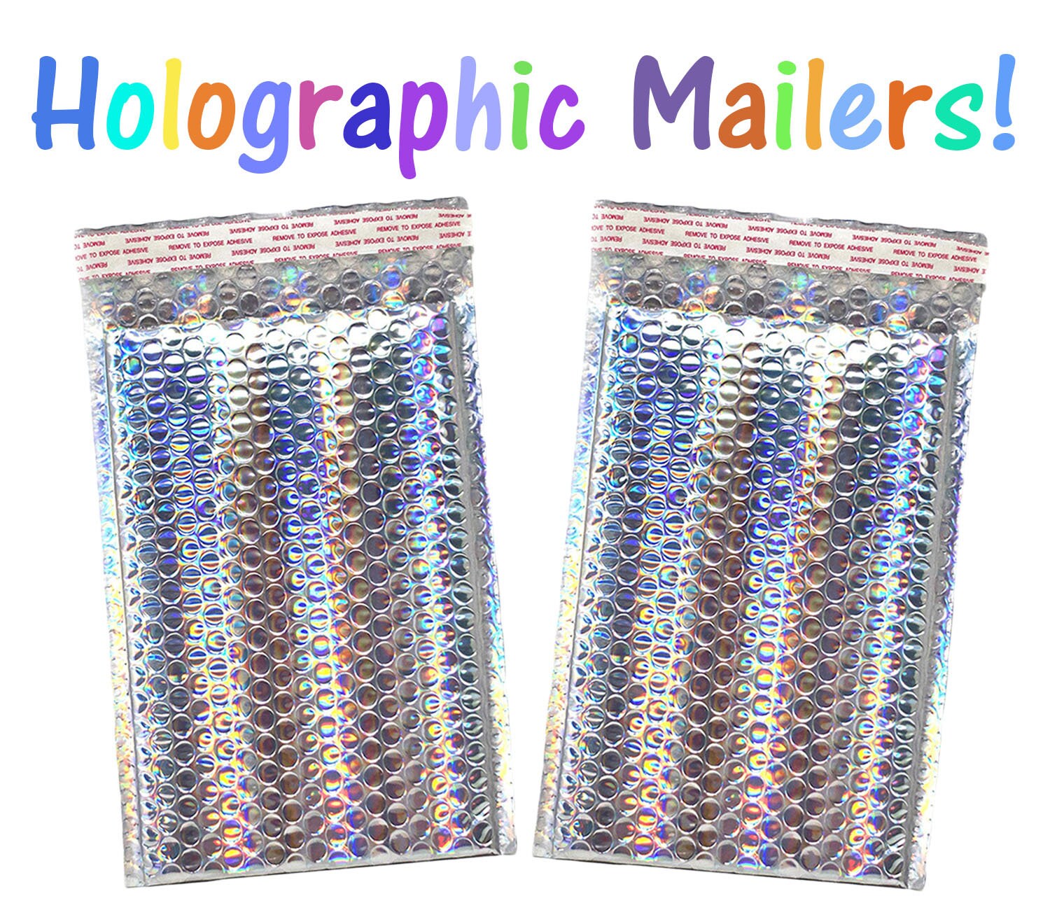 50 Pack 5X9 6X10 8.5X12 All Sizes Combo Holographic Bubble - Etsy