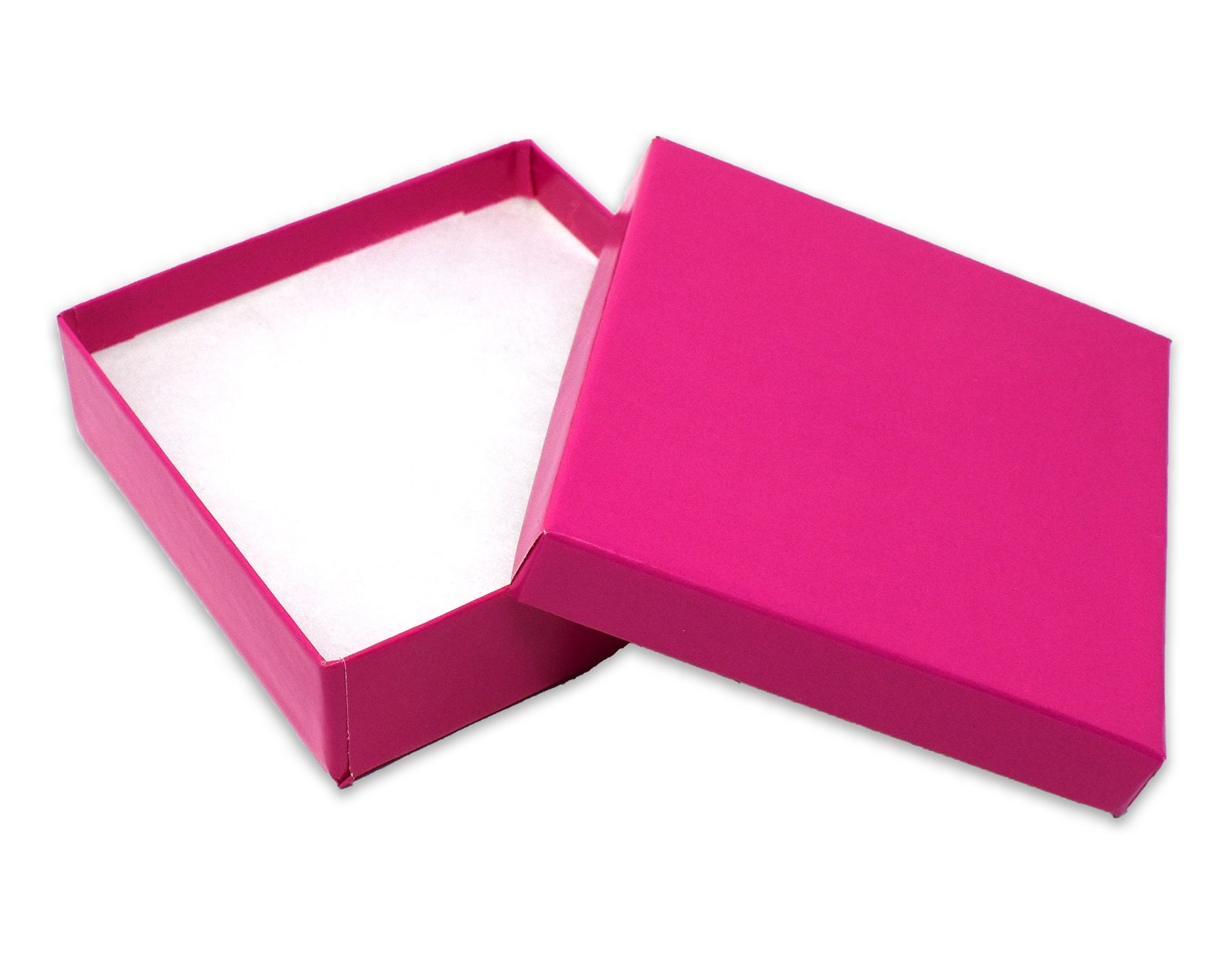 Hot Pink 3.5x3.5x1 Inch Cotton Filled Jewelry Boxes Gift - Etsy
