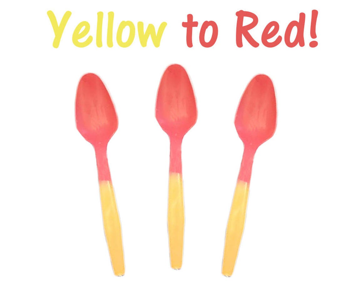 100 Pack Totally Awesome Color Changing Spoons & Straws | Etsy