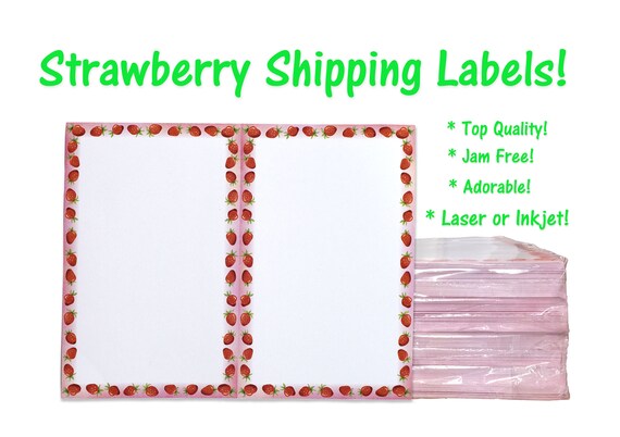 Strawberry Theme Shipping Labels top Quality Jam Free 2 | Etsy